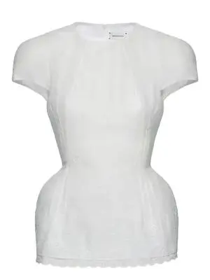 Magda Butrym Broderie-anglaise Top - White
