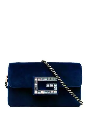 Gucci Broadway Velvet Crossbody Bag - Blue