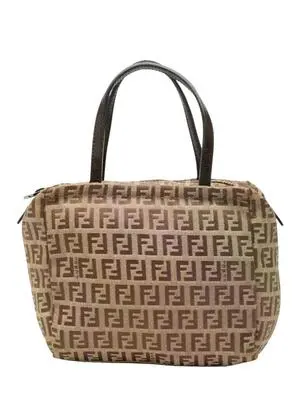 Fendi 2000-2010 Mini Zucchino Canvas Handbag - Neutrals