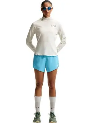 Nike Dri-fit Mid-rise Brief-lined Trail Running Shorts - Blue
