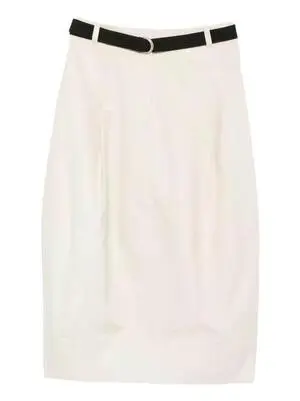 ST. AGNI Pleated Cocoon Skirt - Neutrals