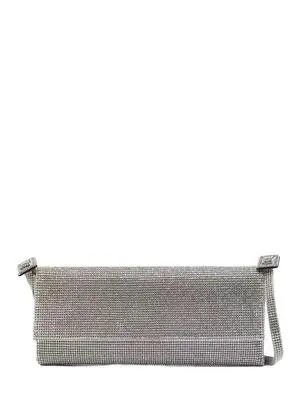 Benedetta Bruzziches Vittissima La Grande Crystal-embellished Crossbody Bag - Silver