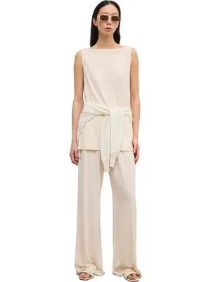 HOUSE OF DAGMAR Sleeveless Top - Cream White