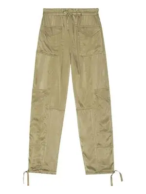 GANNI GANNI Washed Satin Cargo Pants