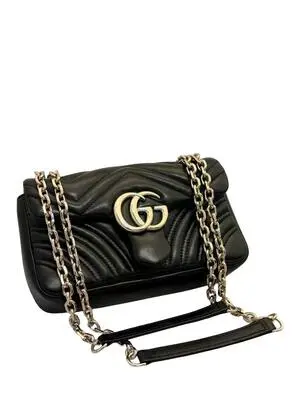 Gucci Gg Marmont Small Shoulder Bag - Black