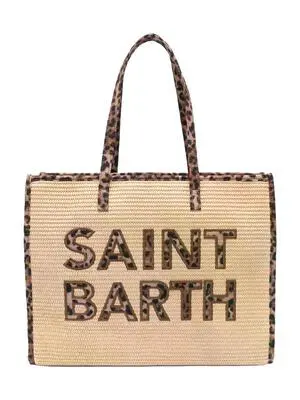 MC2 SAINT BARTH Vivian Logo-patch Shoulder Bag - Neutrals