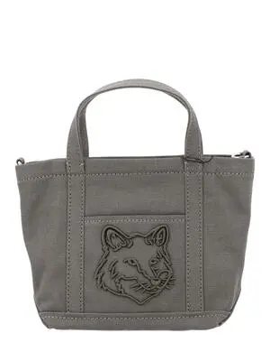 Maison Kitsuné Fox Head Mini Tote - Grey