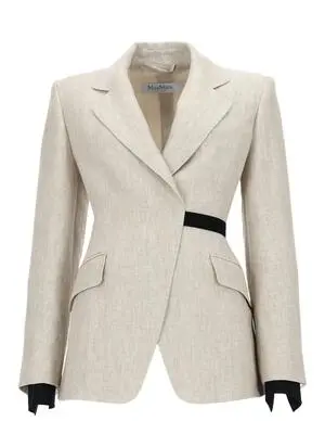 Max Mara Belted Blazer - Beige