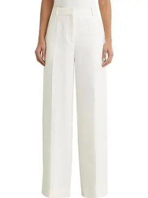 REISS Alyx Wide Leg Trousers - White