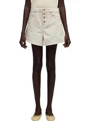 7 For All Mankind Kori Mid-rise Denim Shorts - Moondust