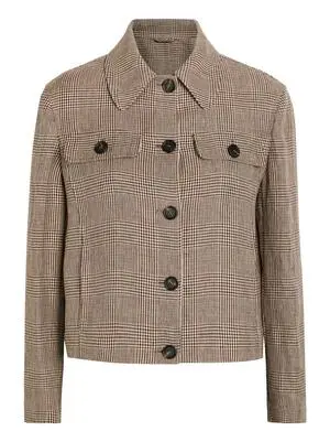 BRUNELLO CUCINELLI Houndstooth Linen Jacket