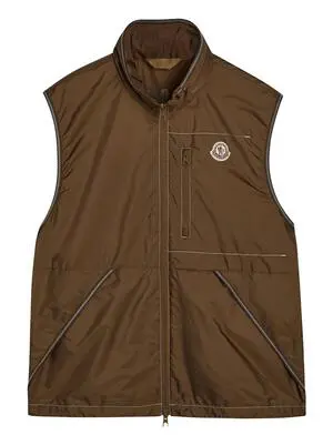 Moncler Ansiei Hooded Nylon Gilet - Brown