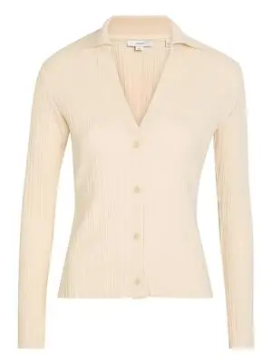 VINCE Ribbed Cotton And Modal-Blend Cardigan