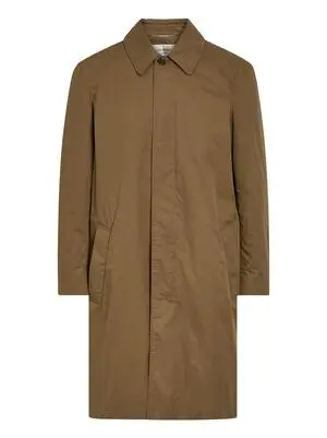 Saint Laurent Quilted Cotton Coat - Taupe