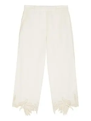 Simkhai Kallin Cropped Linen-blend Trousers - White