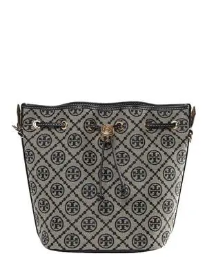 Tory Burch T Monogram Bucket Bag - Tory Navy Blue