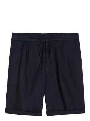 Brunello Cucinelli Linen Bermuda Shorts - Navy