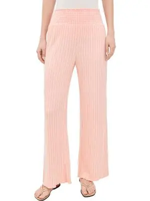 Z Supply Ribbed Smocked Pants - Bellini