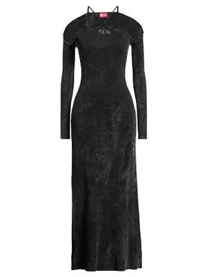 DIESEL® Long Sleeve V-neck Maxi Dress - Grey