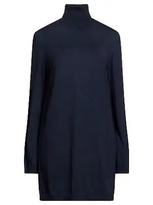SEMICOUTURE Mini Virgin Wool Dress - Navy