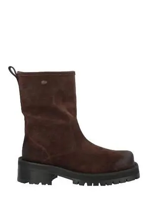 DIESEL® Chocolate Leather Ankle Boots - Brown