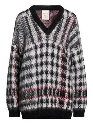 SEMICOUTURE Houndstooth Jacquard-knit Sweater - Grey
