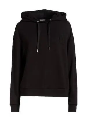 Armani Exchange Cotton-Blend Lightweight Knit Sweatshirt Black