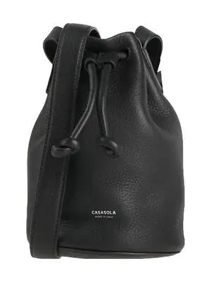 CASASOLA Calfskin Bucket Bag - Black