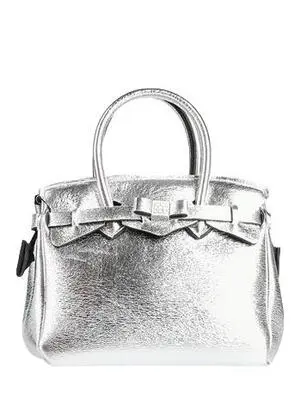 Save My Bag SAVE MY BAG Metallic Top Handle Tote Silver