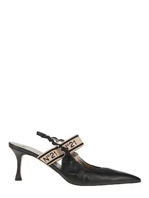 N°21 Leather Slingback Pumps - Black