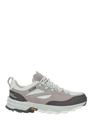 JACK WOLFSKIN Light Leather And Textile Low-top Sneakers - Light Grey