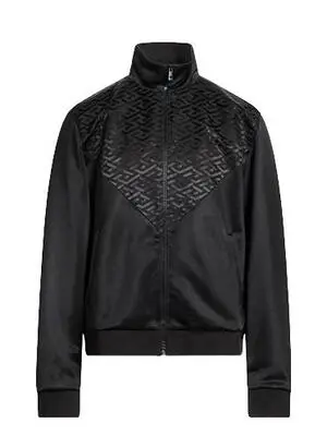 Versace Long Sleeve Sweatshirt With Logo - Black