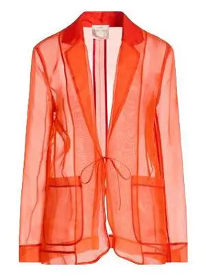 FORTE_FORTE Silk Organza Blazer - Orange