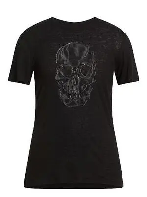 John Varvatos T-shirt Size Linen, Modal - Black