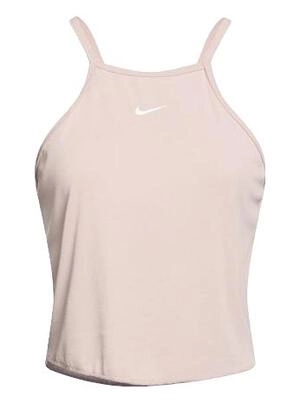 Nike Ribbed Jersey Square Neck Sleeveless Top - Sand