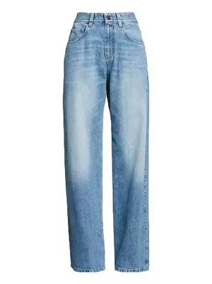 Brunello Cucinelli Wide-leg Cotton Jeans - Blue