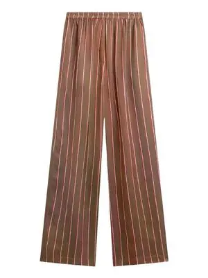 THE FRANKIE SHOP Striped Trousers - Brown