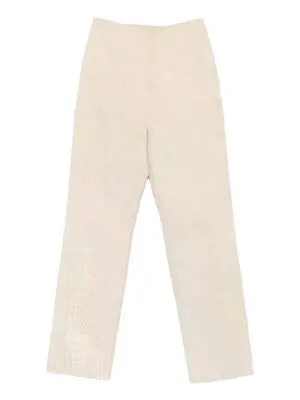 Tove Tieve Croc-effect Trousers - Neutrals