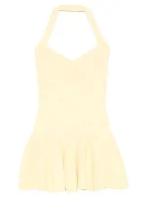Retrofete Laurenza Halterneck Mini Dress - Neutrals