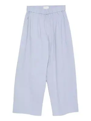ST. AGNI Relaxed Wide-Leg Trousers Blue