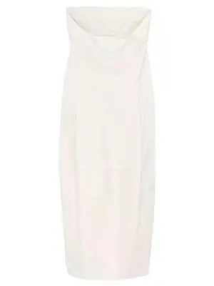 ST. AGNI Pleated Cocoon Dress - Neutrals
