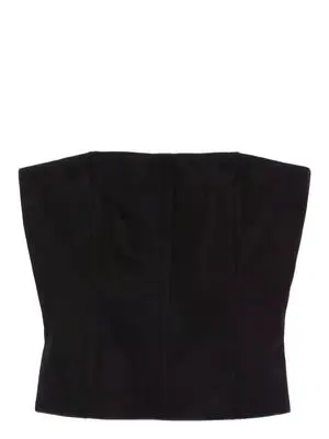 Veronique Leroy Strapless Zip-fastening Top - Black