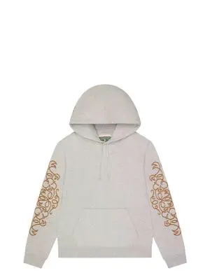 DENIM TEARS Embroidered Cotton Hoodie - Grey