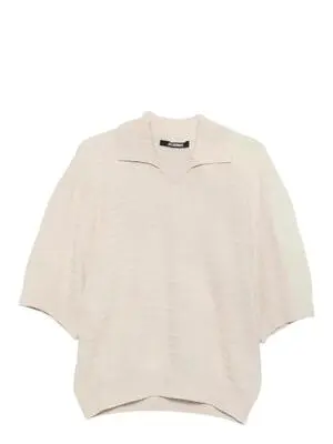 Jacquemus V-neck T-shirt - Neutrals