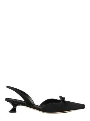 3JUIN Manny Bow-detail Mules - Black