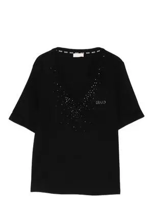 Liu Jo V-neck T-shirt - Black