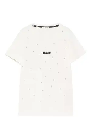 Liu Jo Logo-patch T-shirt - Neutrals