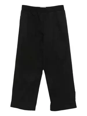 Plan C Elasticated-waistband Wide Leg Trousers - Black