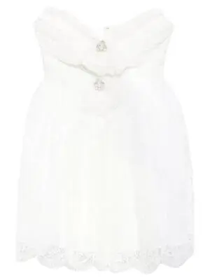 SELF-PORTRAIT Strapless Mini Dress - White