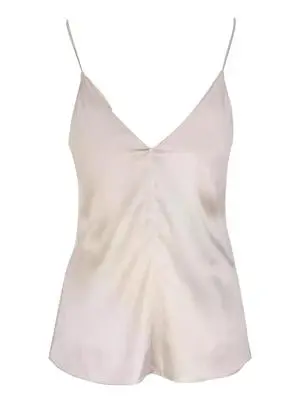 Brunello Cucinelli Silk-satin Top - Neutrals